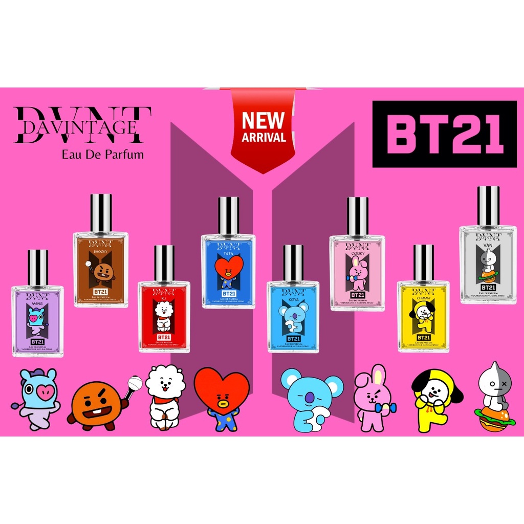 Jual Mix - Paket Parfum BTS BT21 8 Karakter - Parfum BTS BT21 35ml Eau ...