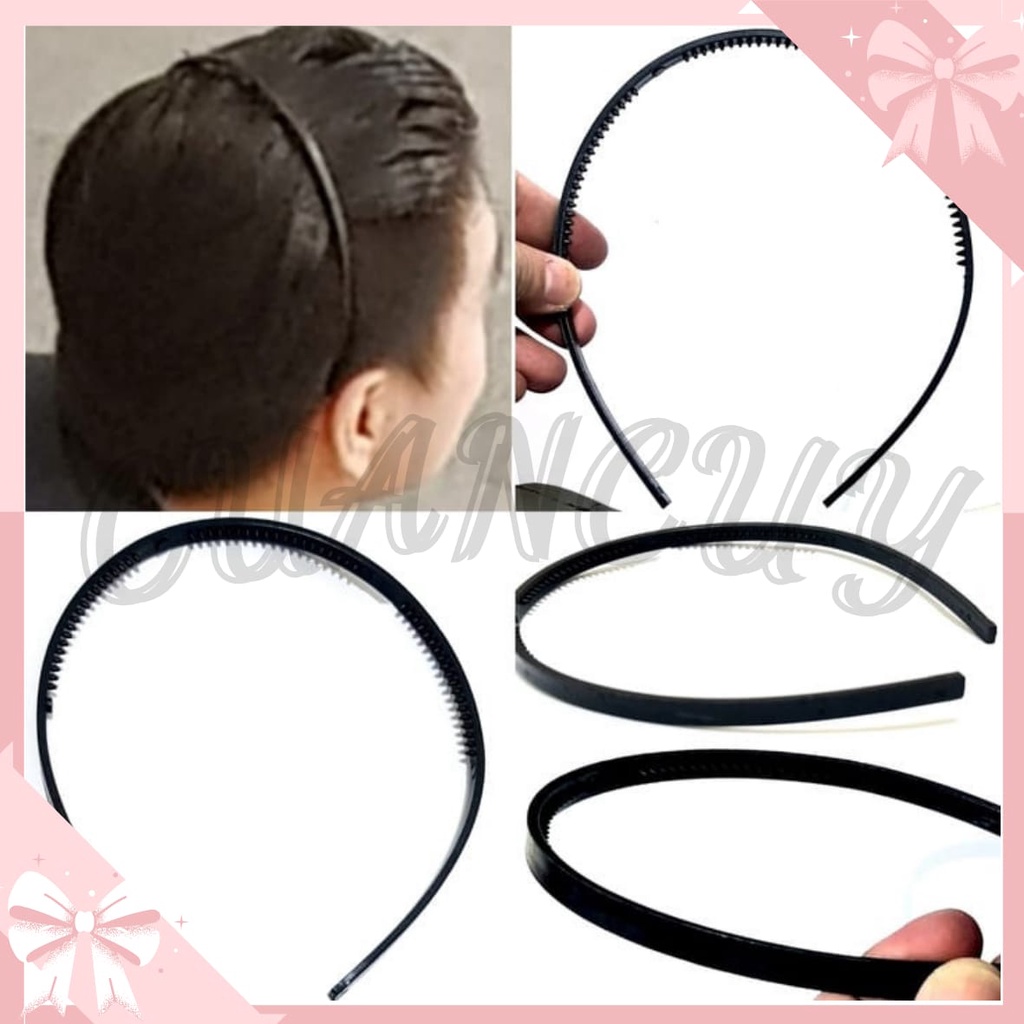 Jual Cuancuy - Bando Lidi HItam Polos / Bando Wanita Pria Elastis ...