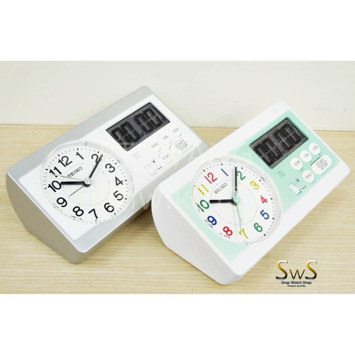 Jual Jam Beker Meja Seiko QHE152 Alarm Stopwatch dan Timer LED Original ...