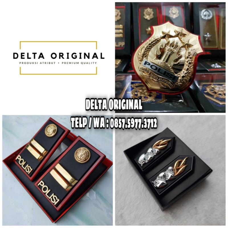 Jual Pangkat Iptu Polri Full Mika Lis Merah + Monogram Polri Full Mika ...