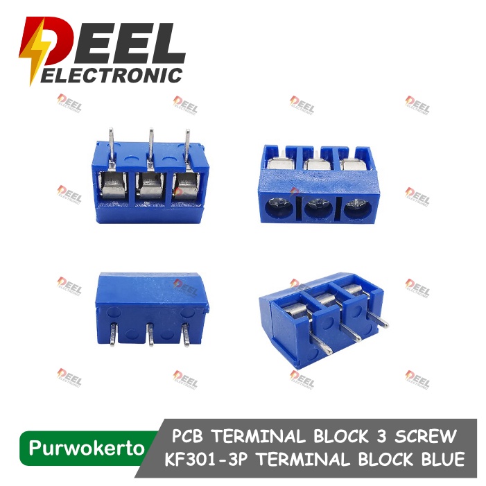 Jual TERMINAL BLOCK 3 SCREW KF301-3P PCB TERMINAL BLOCK 3P BLUE BIRU ...