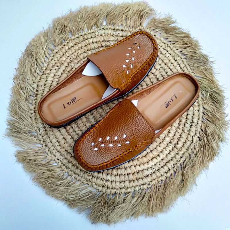 Jual Sendal Sandal Sepatu wanita kulit asli Bustong Cewe Cewek lentur ...