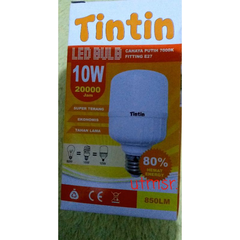 Jual Lampu bohlam LED TinTin 10w | Shopee Indonesia