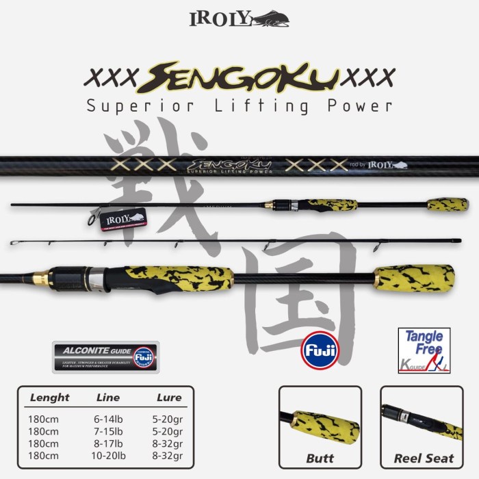 Jual Joran Pancing Rod IROLY SENGOKU SUPERIOR LIFTING POWER 180cm - 6 ...