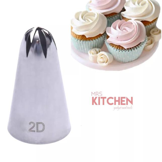 Jual I8U SPUIT BUTTERCREAM NOZZLE PIPING TIPS TIP CHINA #2D 2D TANPA ...