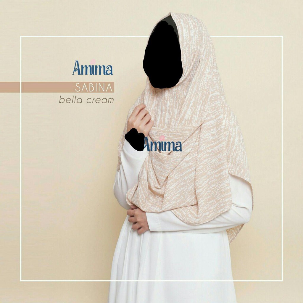 Jual SABINA BELLE CREAM PASMINA AMIMA | Shopee Indonesia