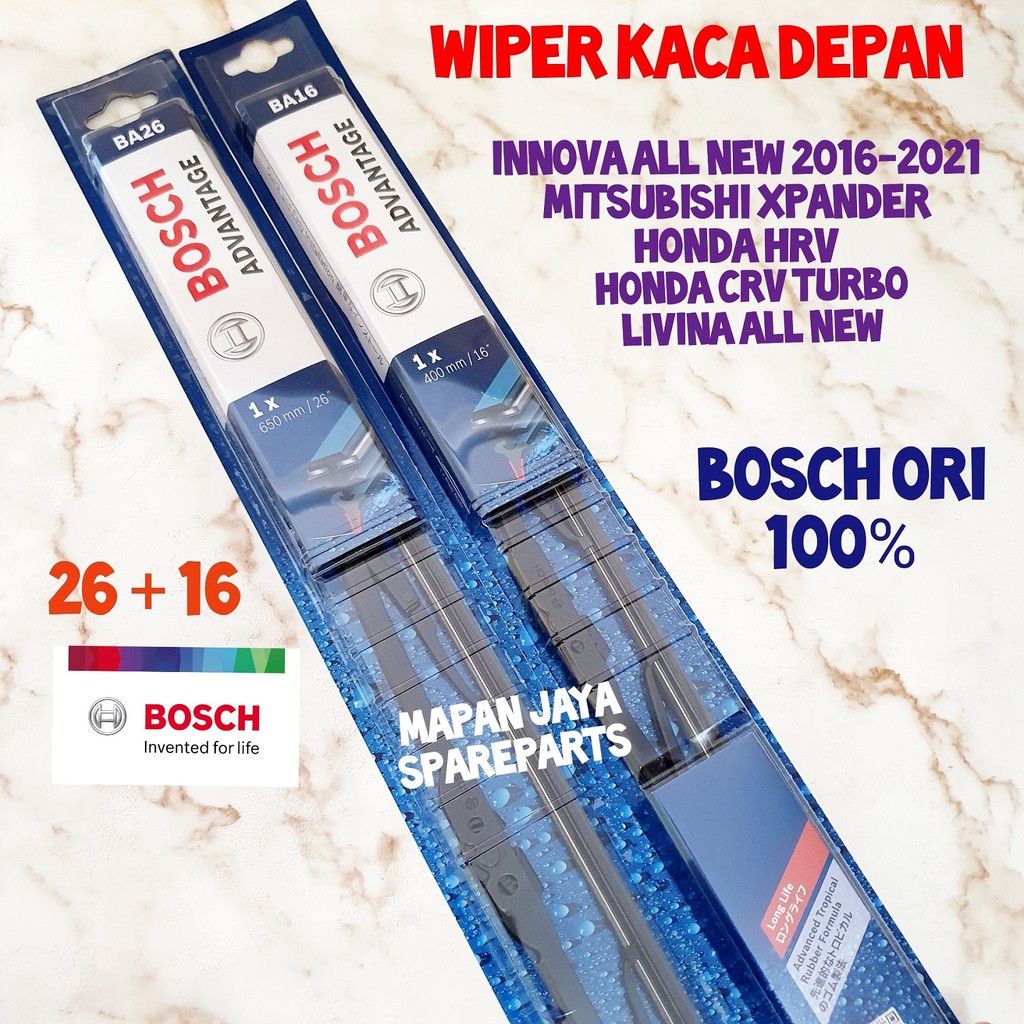Jual BOSCH WIPER BLADE DEPAN - CRV / HRV / HR-V (ORI) | Shopee Indonesia