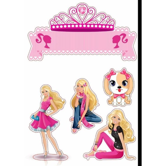 Jual Topper cake karakter barbie / baner kue ultah | Shopee Indonesia