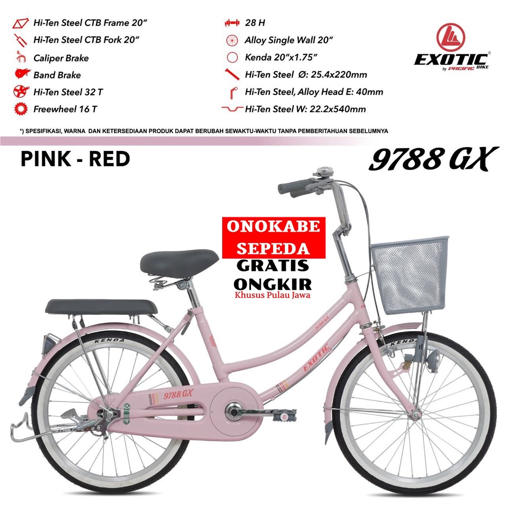 Jual SEPEDA MINI 20 EXOTIC 9788 GX | Shopee Indonesia