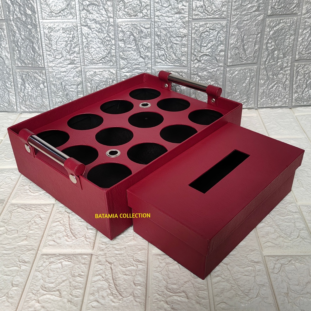 Jual Keranjang Aqua Gelas Isi 12 Cup + Tempat Tisu Kulit Sintetis Isi ...
