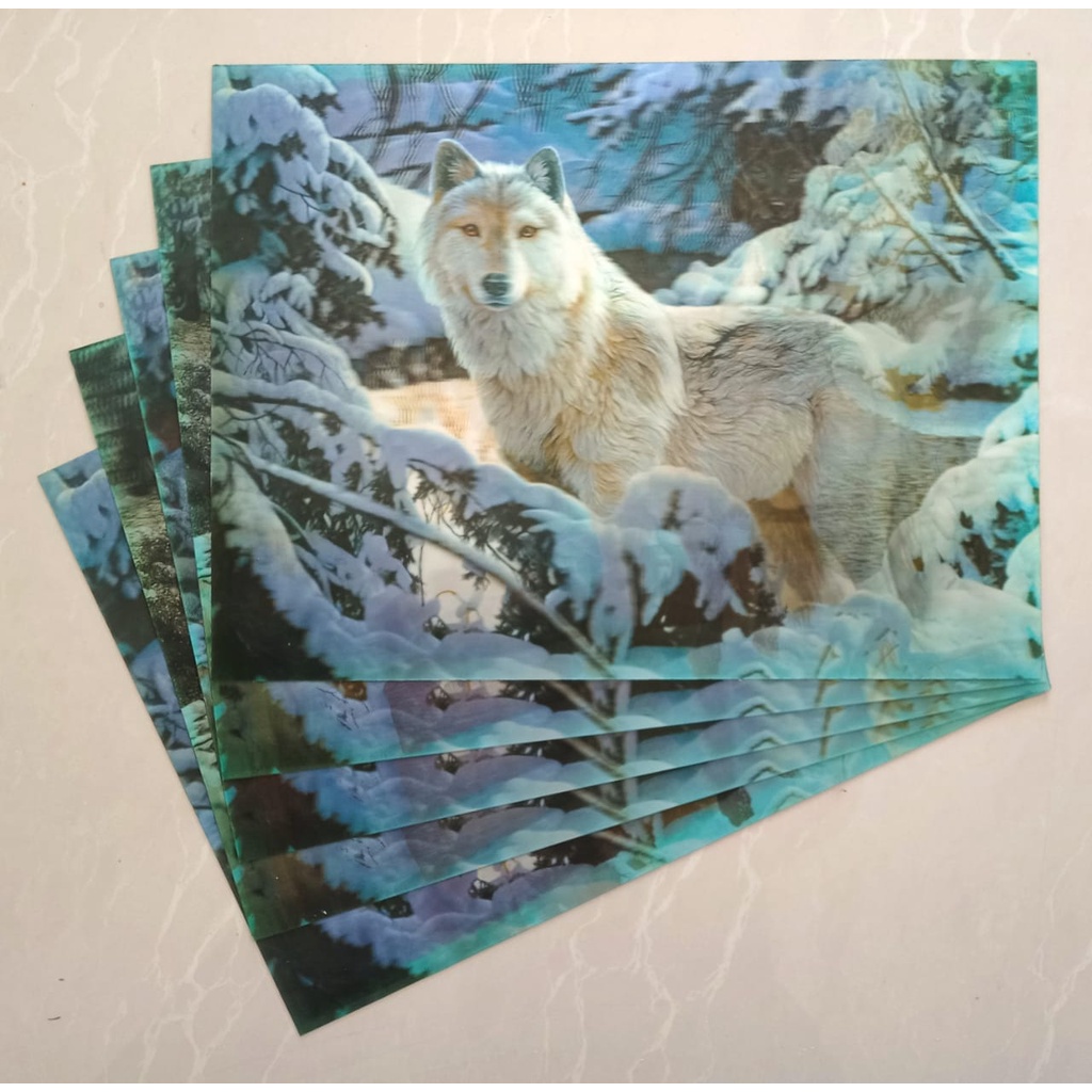 Jual Poster Gambar 3D / 3 Dimensi Serigala 30x40cm | Shopee Indonesia