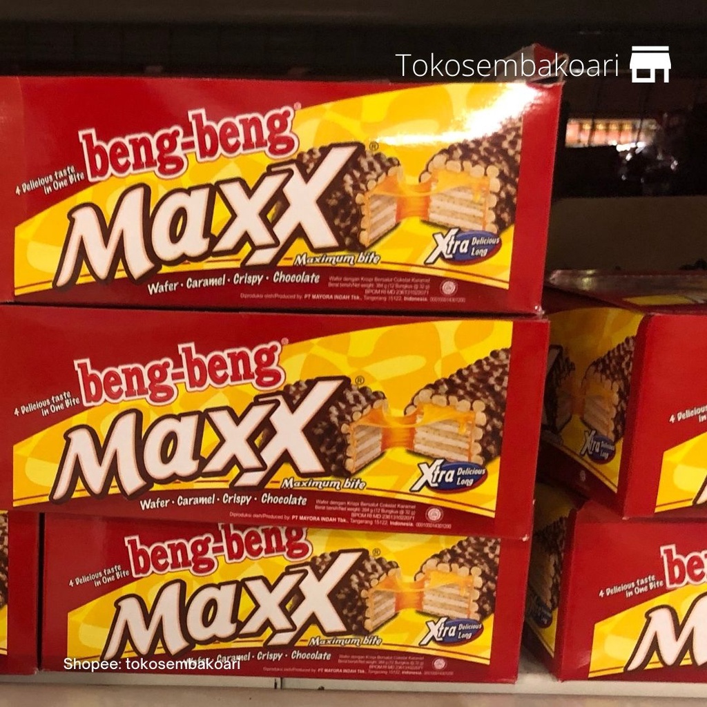 Jual Beng Beng Maxx Wafer Snack Box 32 g x 12 pcs | Shopee Indonesia
