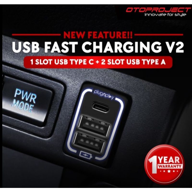 Jual Otoproject USB car Fast charging mobil Type C Toyota INNOVA ...