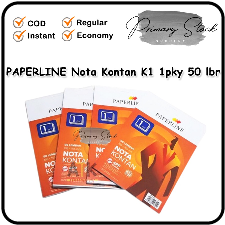 Jual PAPERLINE Nota Kontan K1 – Buku Nota 1 Ply Kecil 50 Lembar 1 Pcs ...