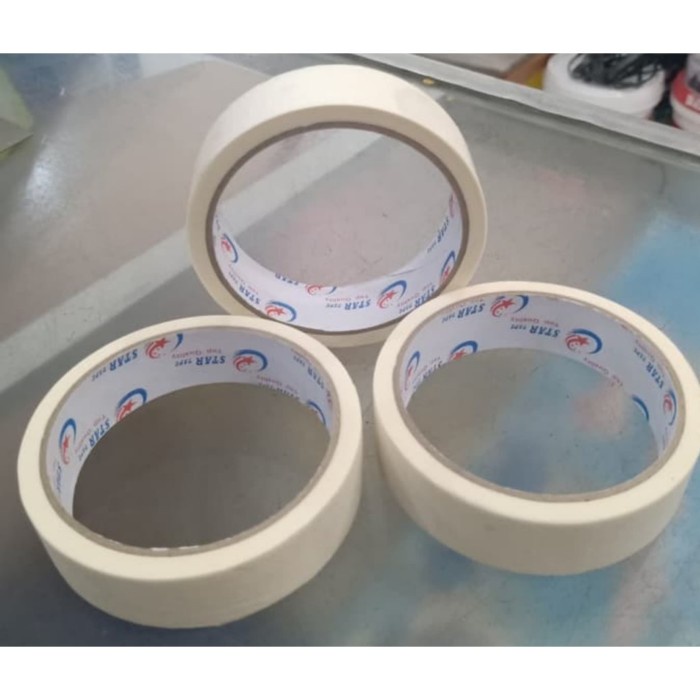 Jual PEREKAT-PENGIKAT- LAKBAN KERTAS 24MMX10Y/MASKING TAPE 1INC/ISOLASI ...