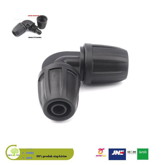 Jual ELBOW Selang 811 Lock Type konektor irigasi hidroponik Kode SP3 ...
