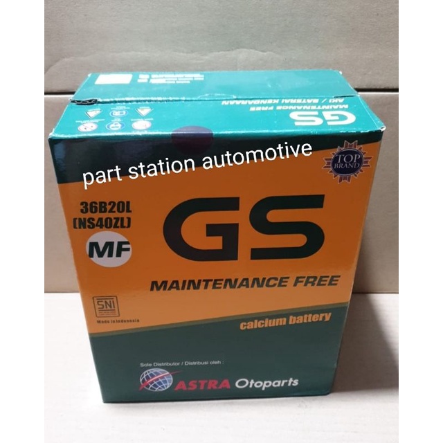 Jual ACCU / AKI KERING GS MAINTENACE FREE NS40ZL 36B20L | Shopee Indonesia