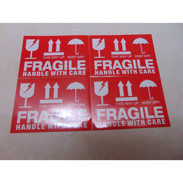 Jual Stiker Fragile Warna Dasar Merah Tulisan Putih | Shopee Indonesia