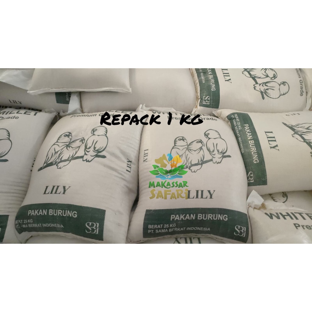 Jual Milet Putih Biji Millet Makanan Pakan Burung Lovebird Kiloan 1kg 1 ...