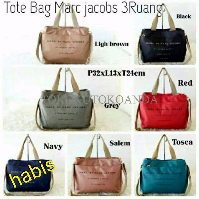 Jual TAS TOTE BAG MARC JACOB 3RUANG+TALI PANJANG IMPORT HIGH QUALITY ...