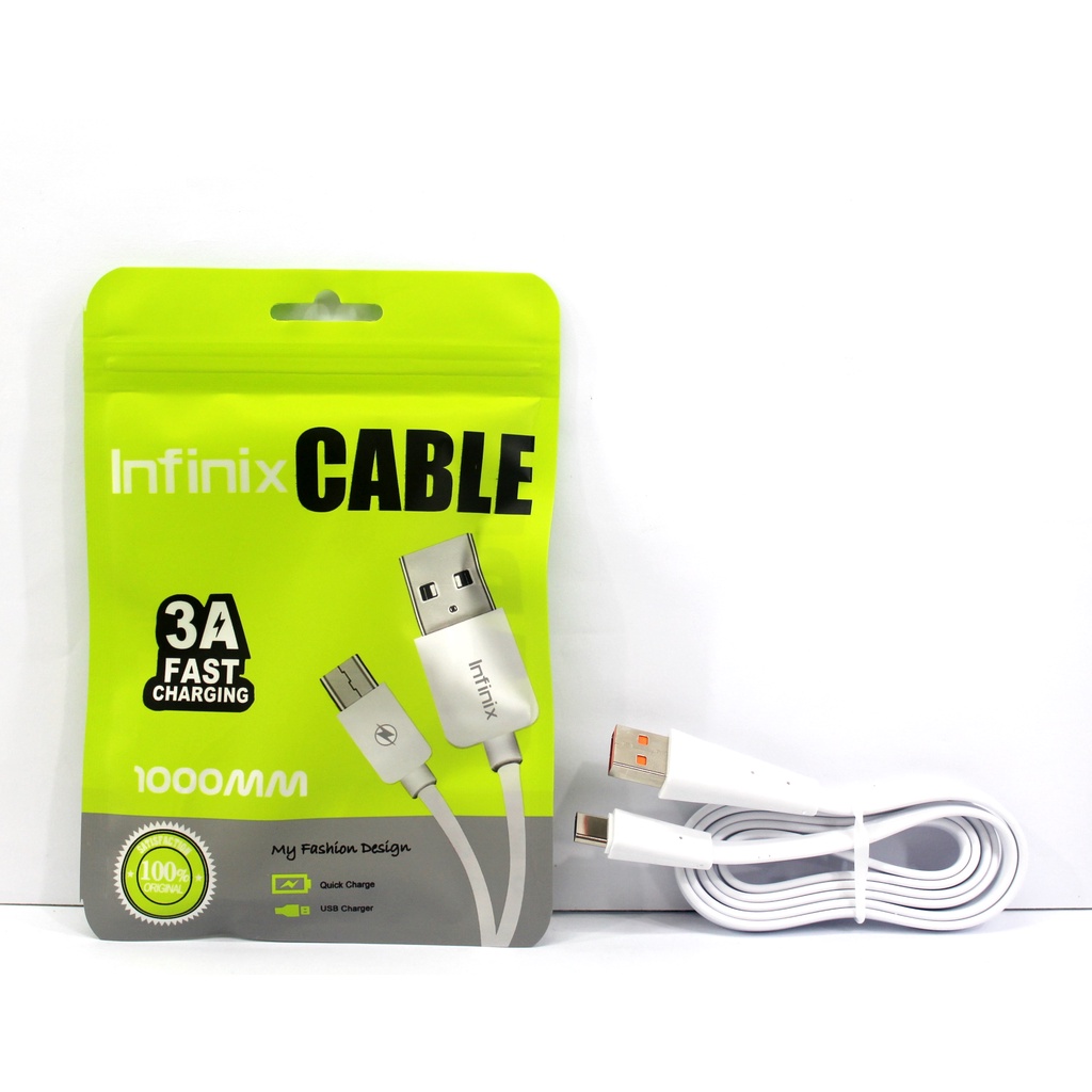 Jual CABLE USB KABEL DATA INF 3A FAST CHARGING TYPE C 1000MM SQ + PP ...