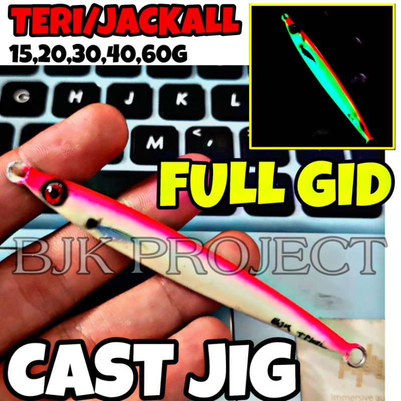 Jual METAL JIG TERI JACK ALL 40g FULL GID CAST JIG BJK | Shopee Indonesia