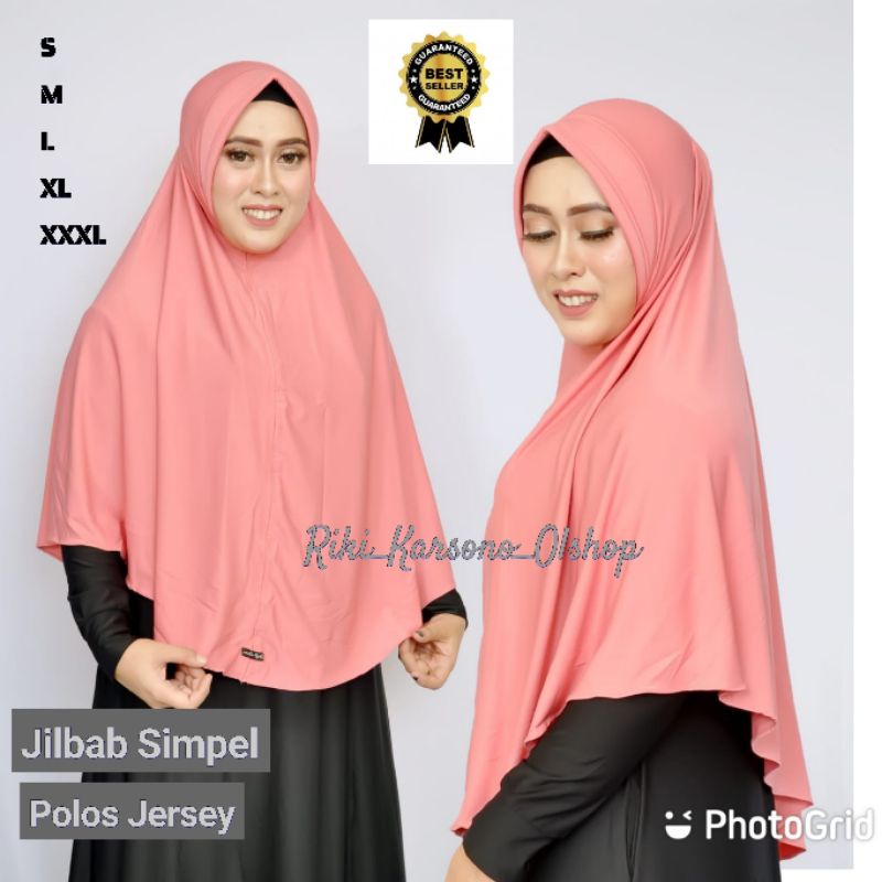 Jual JILBAB BLOUSE/JILBAB SIMPLE BAHAN JERSEY | Shopee Indonesia