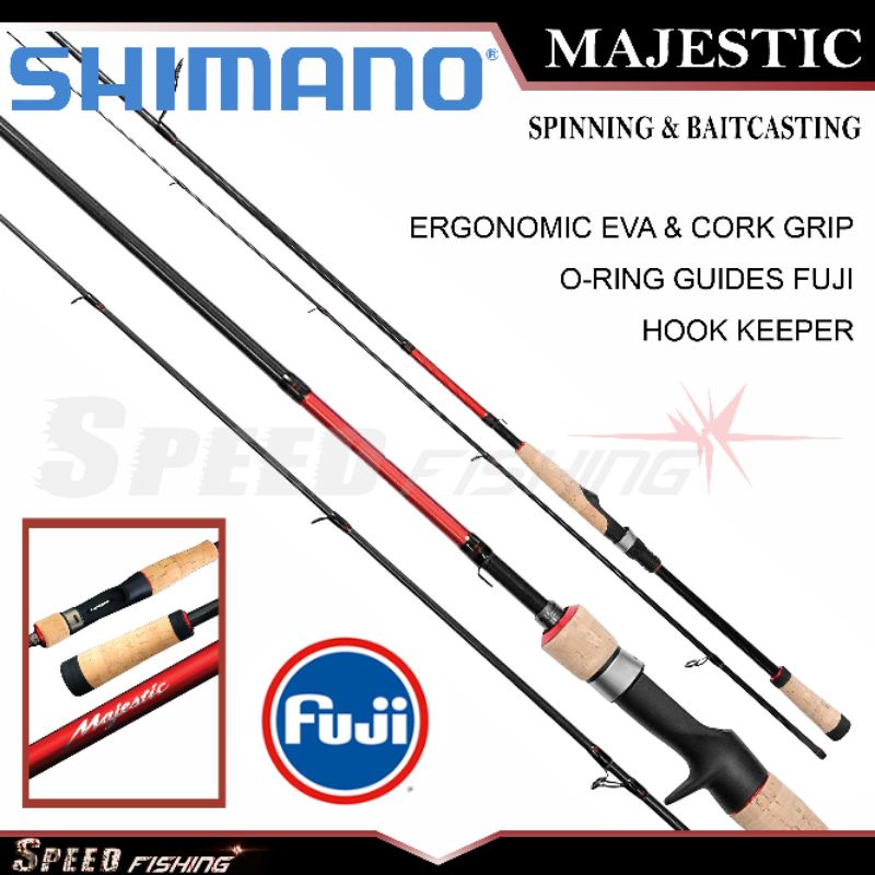 Jual Joran Pancing Shimano Majestic Spinning Baitcasting Bfs | Shopee Indonesia
