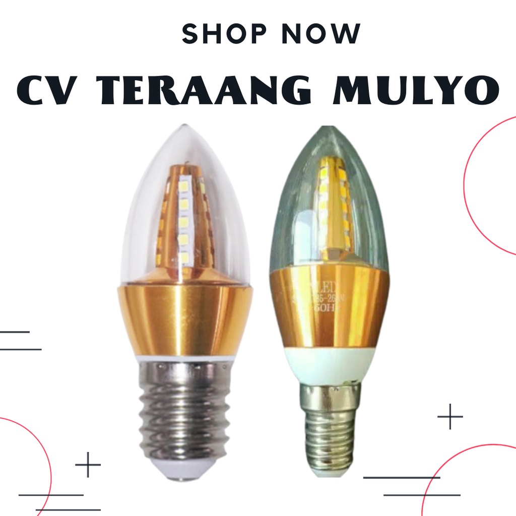 Jual LAMPU LED CANDLE E14 E27 5WATT NYALA KUNING JASTEC | Shopee Indonesia