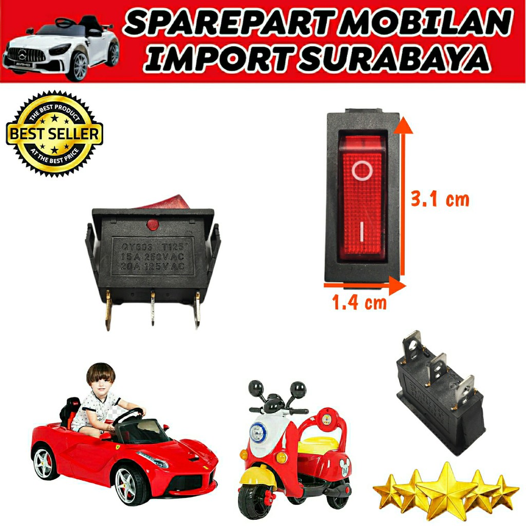 Jual TOMBOL POWER START SAKLAR MAJU MUNDUR RC GAS INJAKAN MOTOR MOBIL ...