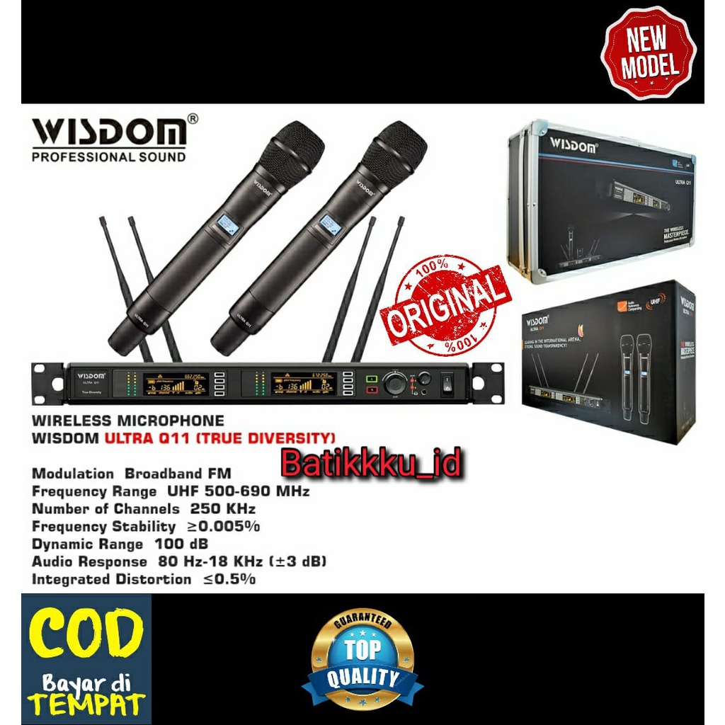 Jual Mic Wireless Wisdom Q11 ULTRA Q11 ORIGINAL FREE KOPER | Shopee ...