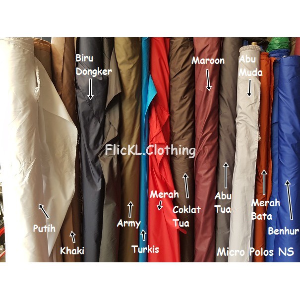 Jual Bahan Kain Micro Polos NS Parasut Parasit Puring | Shopee Indonesia