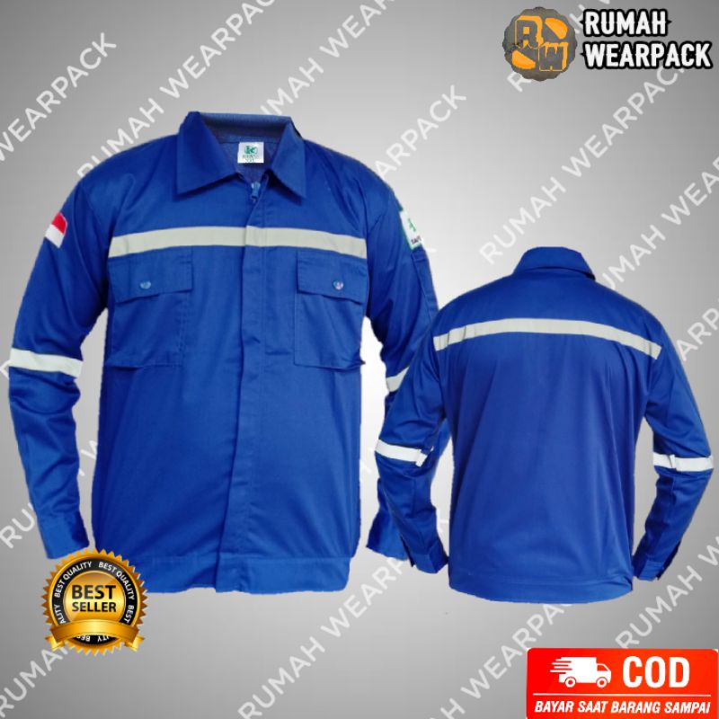 Jual Baju Kerja/ Wearpack Proyek Kemeja Lapangan Kerja Atasan Lengan ...