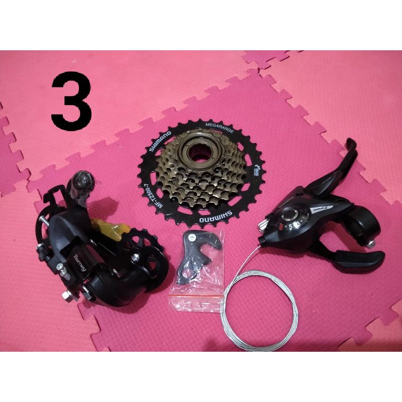 Jual Grupset Groupset Shimano 7 Speed Megarange Original Sepeda Lipat ...