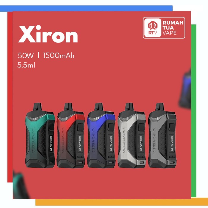 Jual XIRON 50W 1500MAH POD MOD KIT BY VAPORESSO | Shopee Indonesia