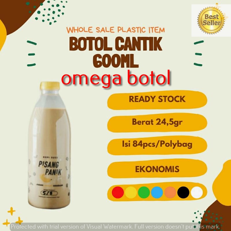Jual BOTOL CANTIK 600 ML - BOTOL PLASTIK CANTIK 600ML - BOTOL CANTIK ...