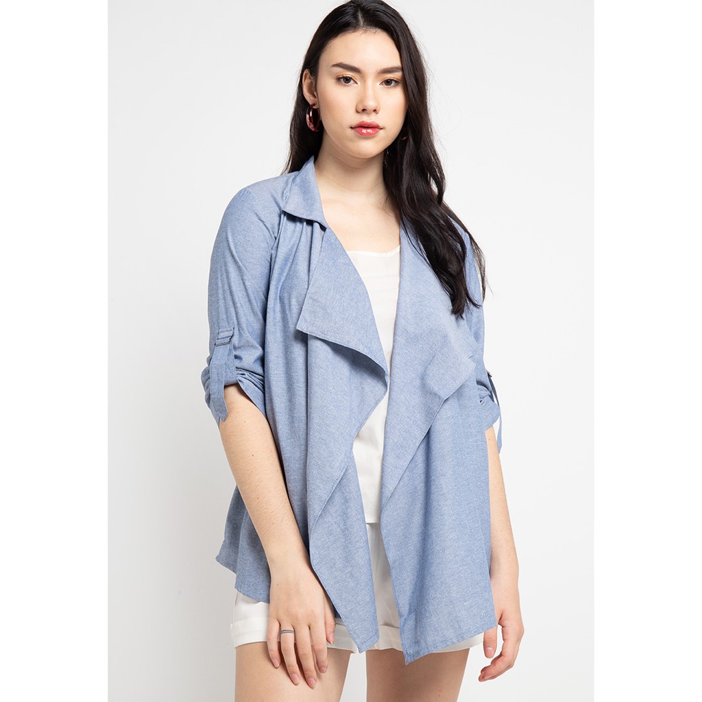 Jual FAME - Outer Wanita Biru - 9211699 | Shopee Indonesia