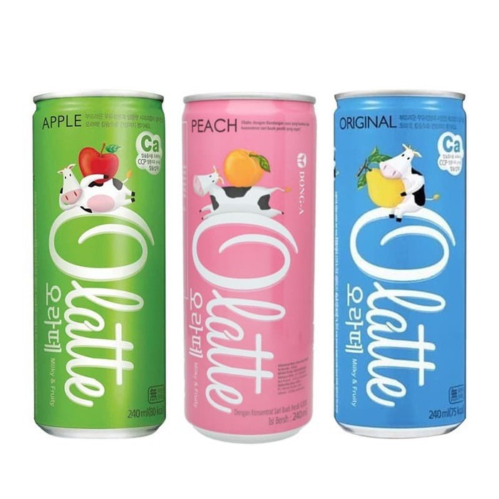 Jual [HALAL] OLATTE Milky And Fruit Drink Apple / Peach / Pear 240ml ...