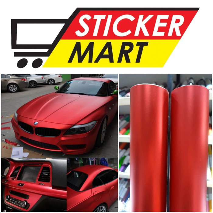Jual Sticker Premium Mobil Merah Chrome Metalik Satin MPM Infinity ...