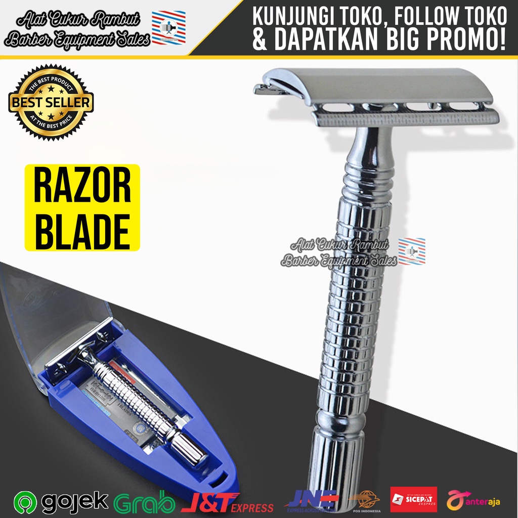 Jual Razor Blade Pisau Cukur Kumis Jenggot Model Jadul Isi Silet Untuk ...