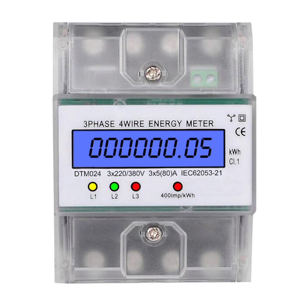 Jual PREORDER 3 Phase 4 Wire Energy Meter 220/380V 5-80A Energy ...