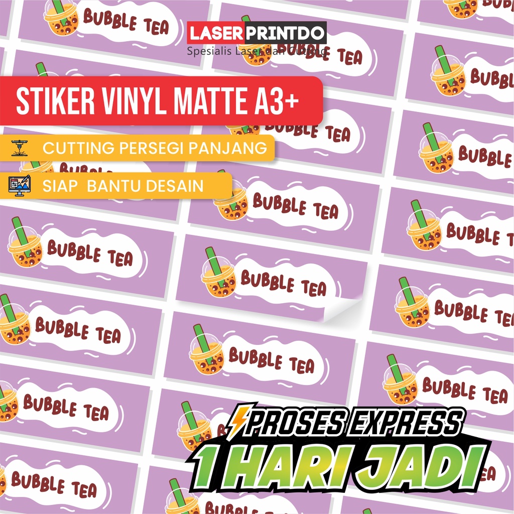 Jual Cetak Label Stiker VINYL MATTE Print & Cut / Cetak Sticker Label ...