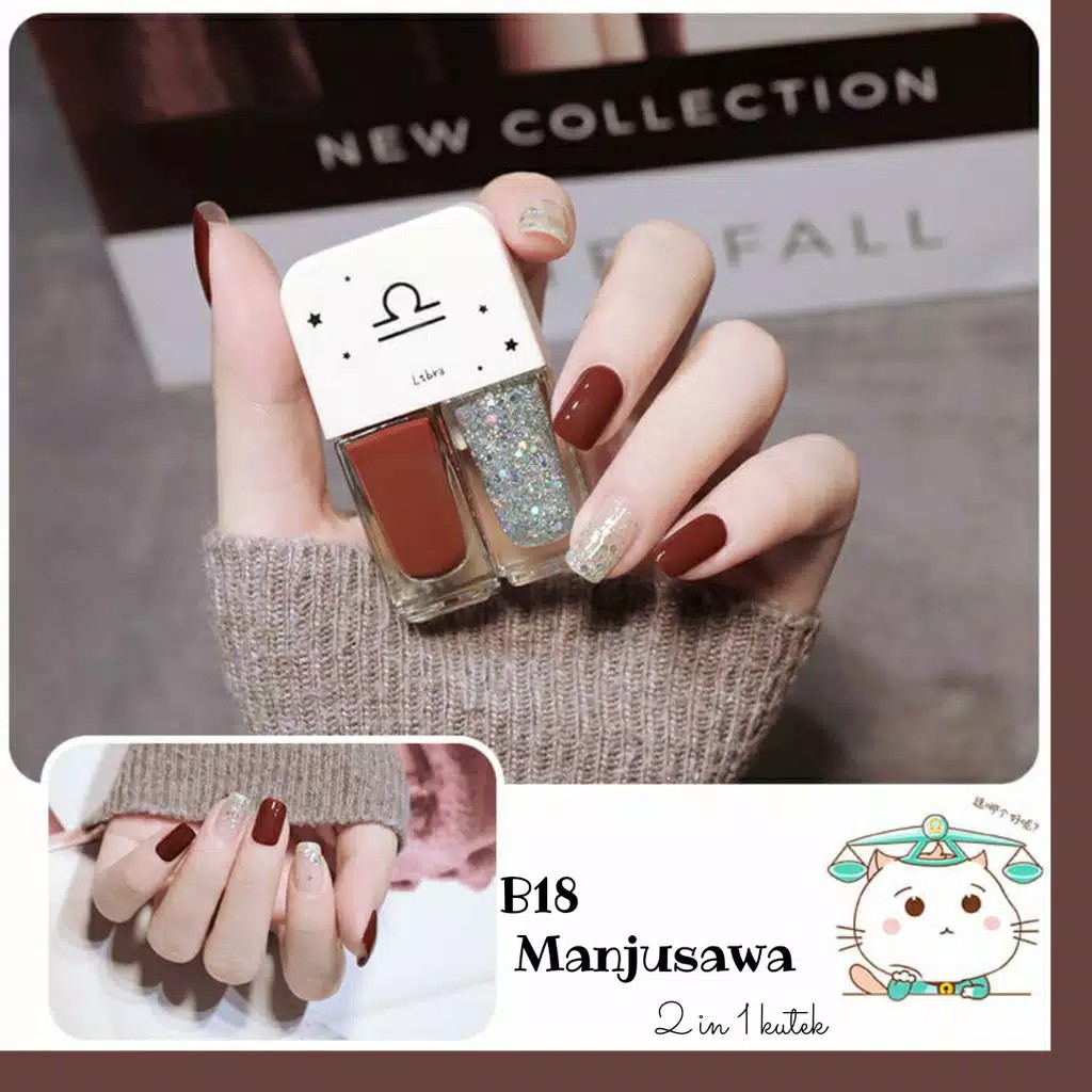 Jual 2IN1 KUTEK HALAL KUTEKS 2 TONE KUTEK KOREA kutek Kuku muslimah Gel ...