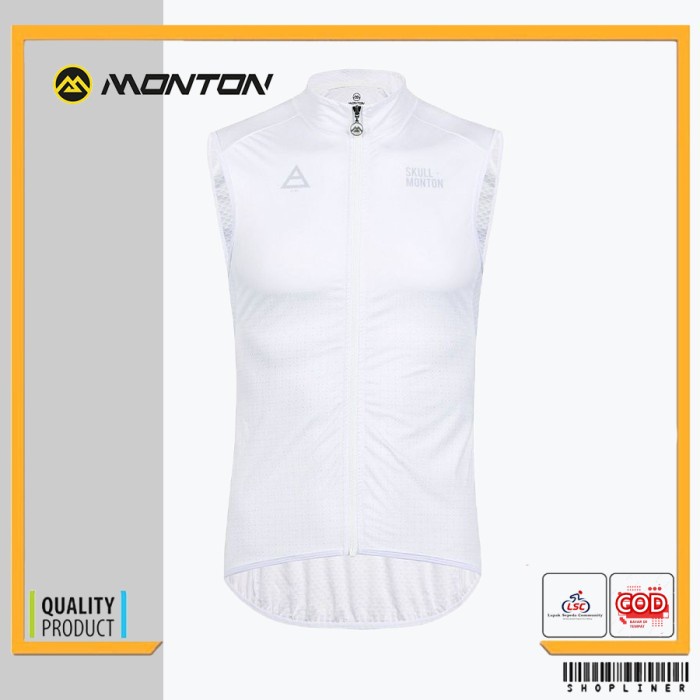 Jual VEST MONTON WIND WHITE CYCLING ROMPI SEPEDA ORIGINAL ROADBIKE ...