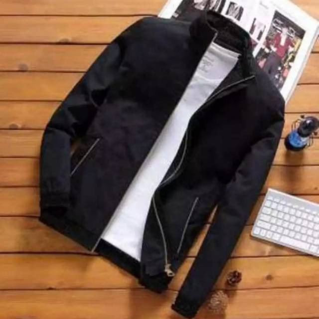 Jual Jaket pria kain katun Formal Harrington yang lagi trendy masa kini ...