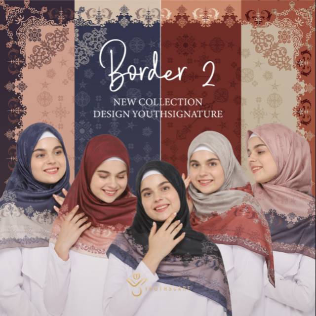Jual Hijab Youth Scarf series Border 2 | Shopee Indonesia