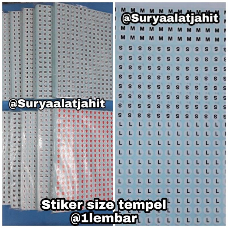 Jual Sticker size tempel,Angka Huruf (1lbr@260pcs) =rp.3.250/1lembar ...