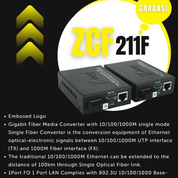 Jual Media Converter ZCF-211F Zimmlink Fiber Optic,AB Sepasang, WDM Gigabit | Shopee Indonesia