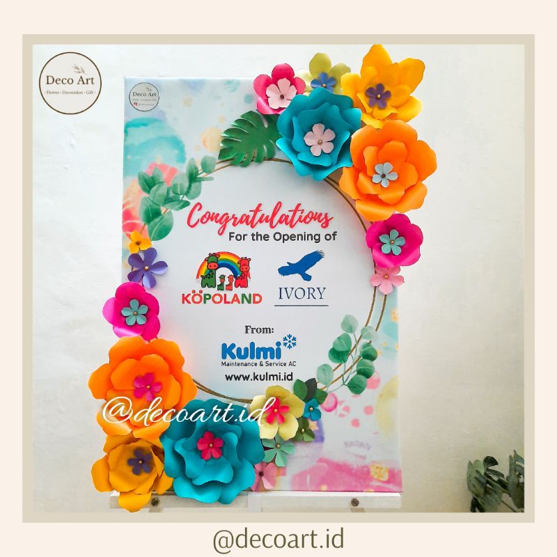 Jual Papan Bunga Kertas / Karangan Bunga Jakarta Tangerang Soft Opening ...
