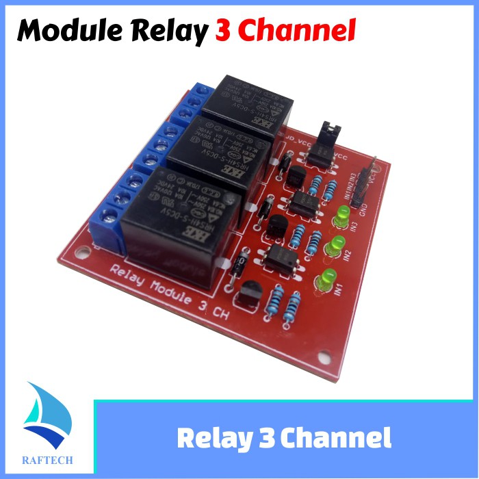 Jual Relay Module 3 Channel Modul Relay 5V 10A 3 Channel With ...